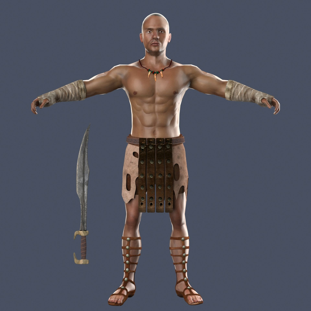 3D Warrior Hero Medieval Human Male Model - TurboSquid 1561864