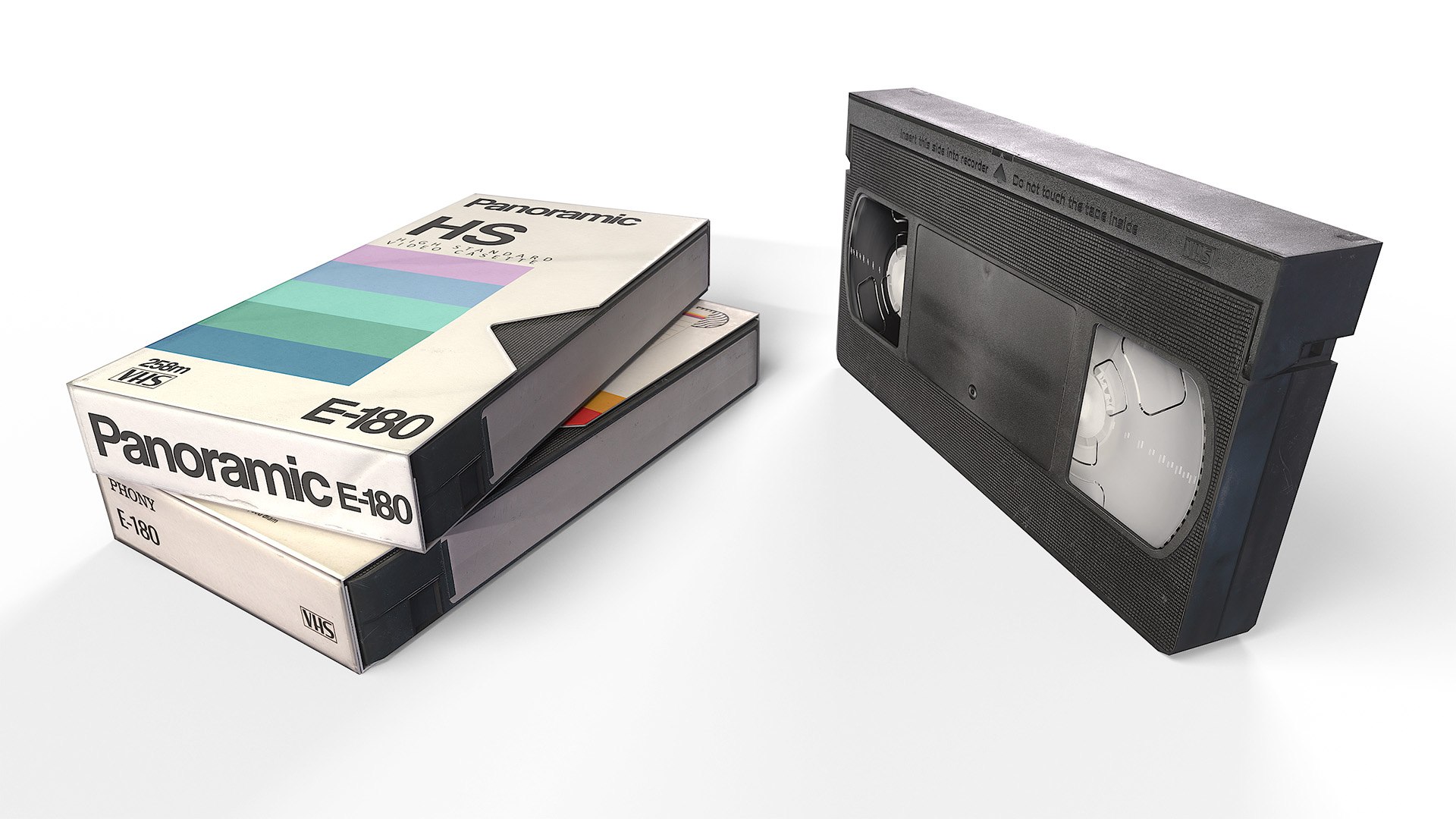 2 VHS CASSETTE TAPES WITH SLEEVE COVERS 3D model - TurboSquid 1869987