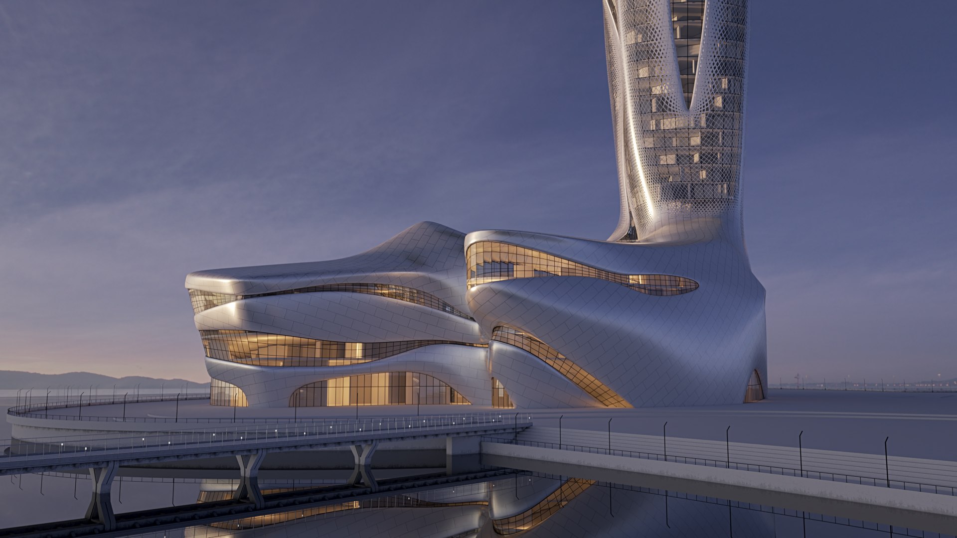 Futuristic Building 41 Model - TurboSquid 1763085