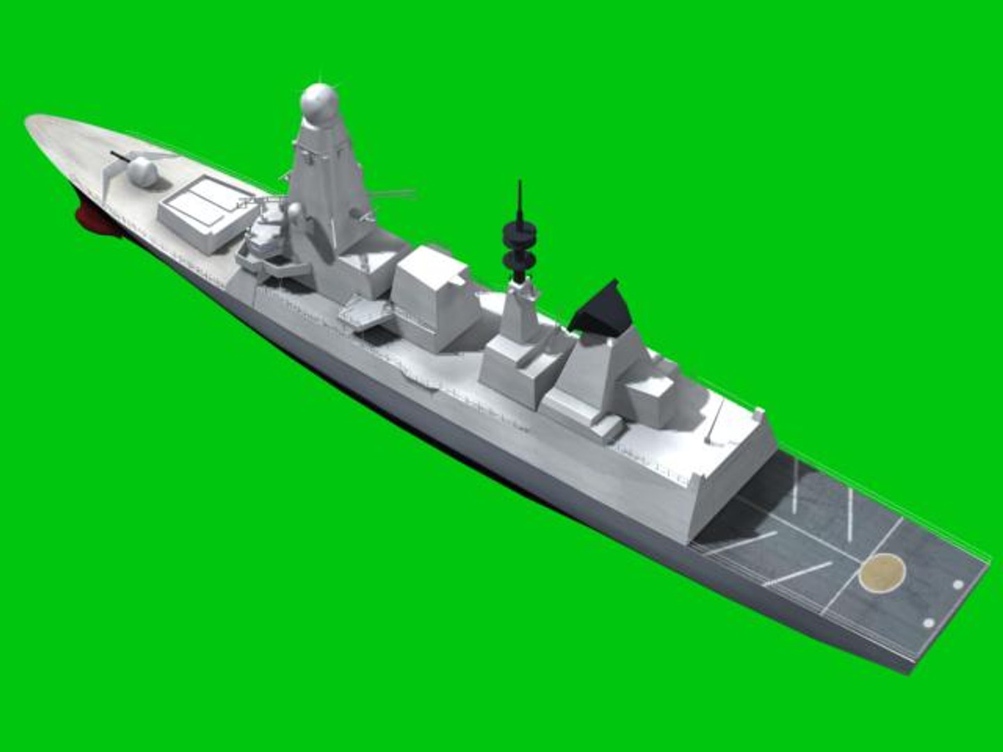 Type 45 Ship 3d Model