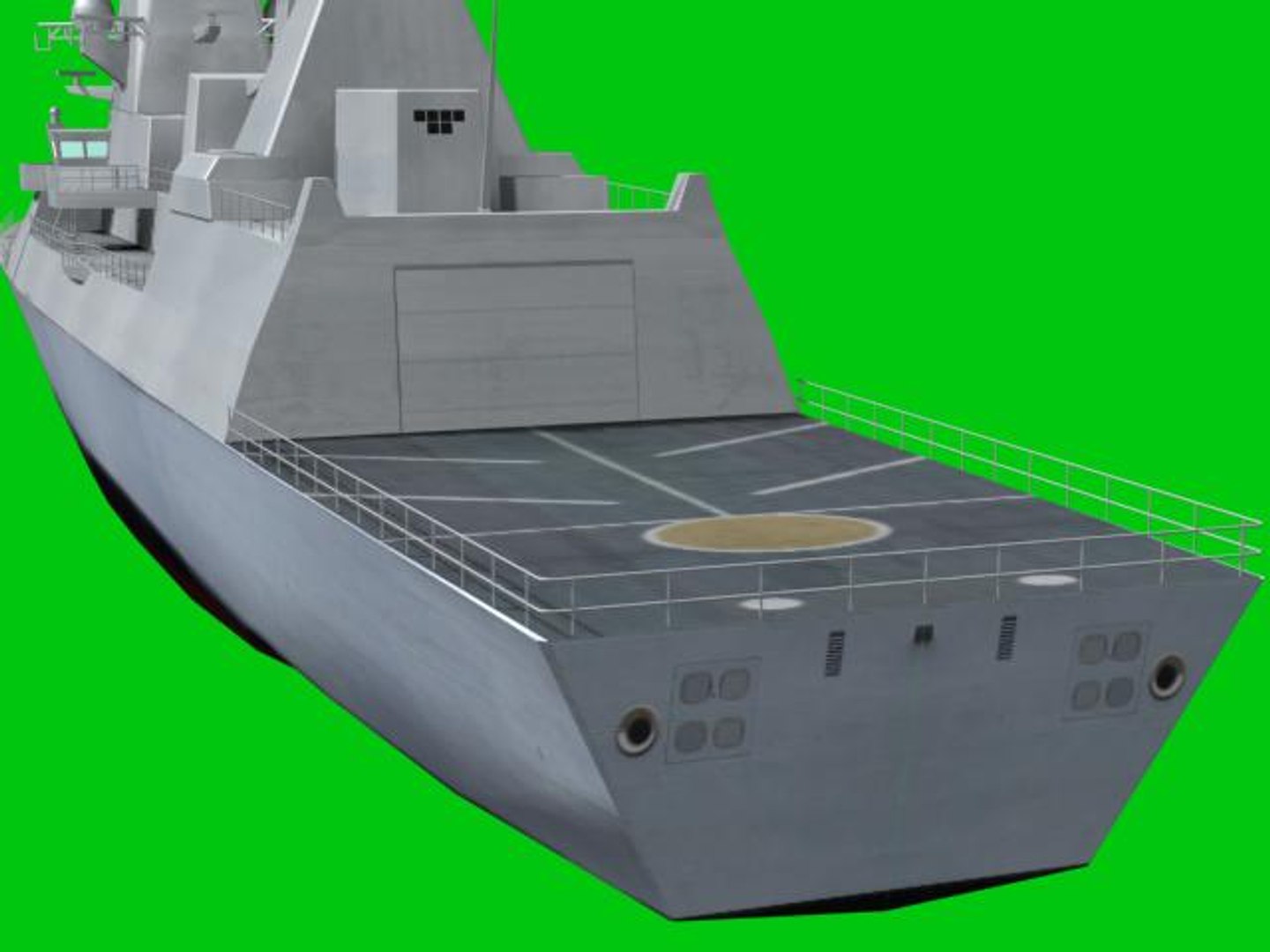 Type 45 Ship 3d Model