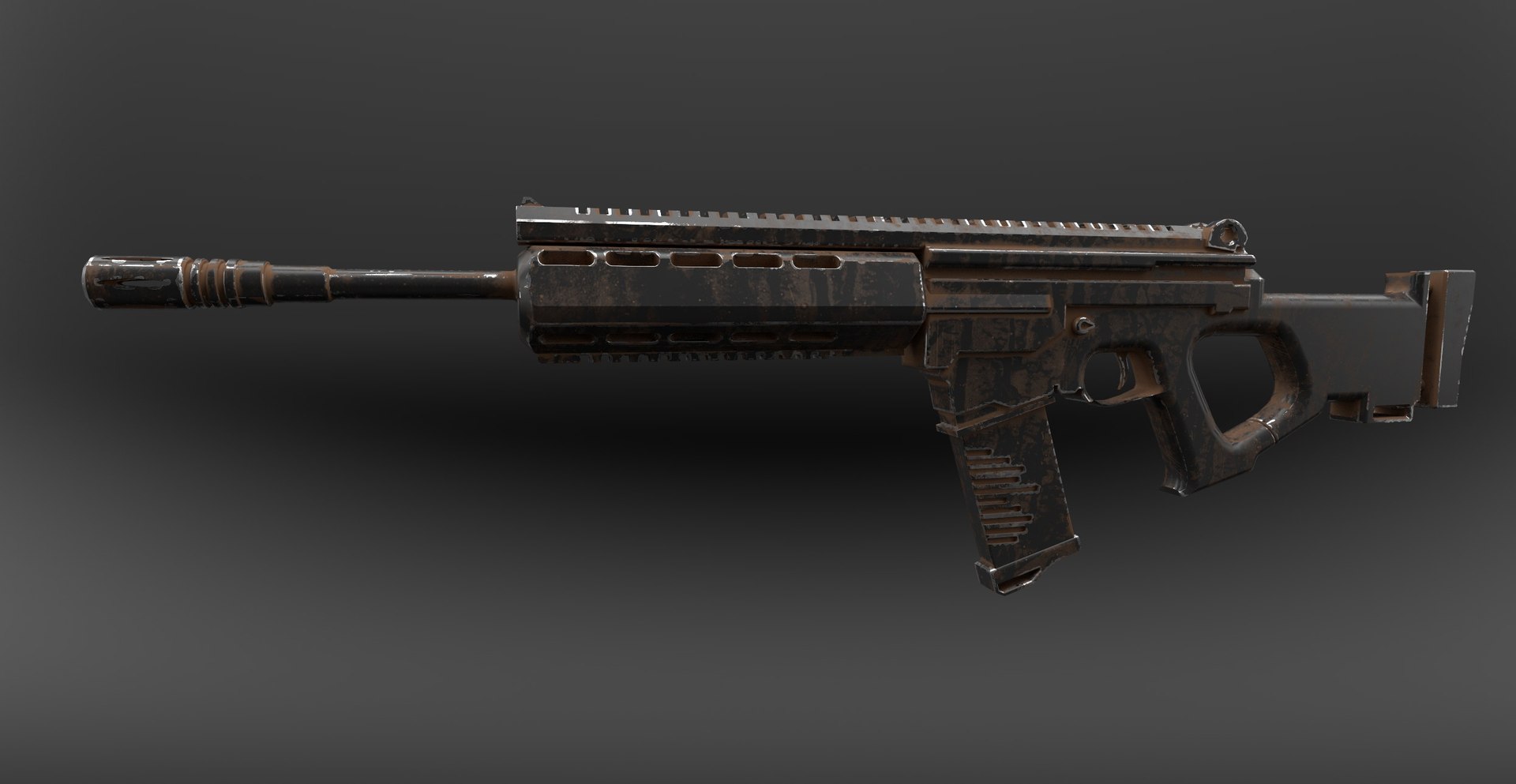 Sci-fi Assault Rifle M36 - 2 Textures 3D Model - TurboSquid 2201424