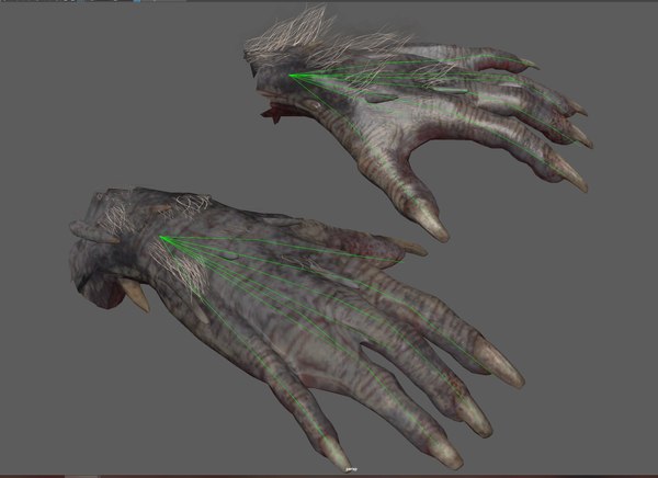 3D model VR Monster or Creature Hand Rigged - TurboSquid 1828418