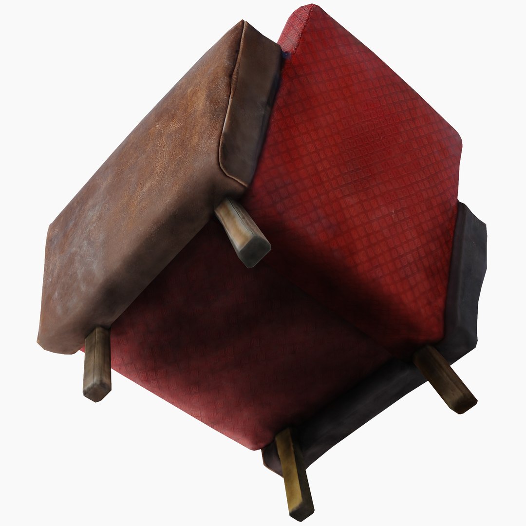 Realistic Old Dirty Armchair 3D - TurboSquid 1809735
