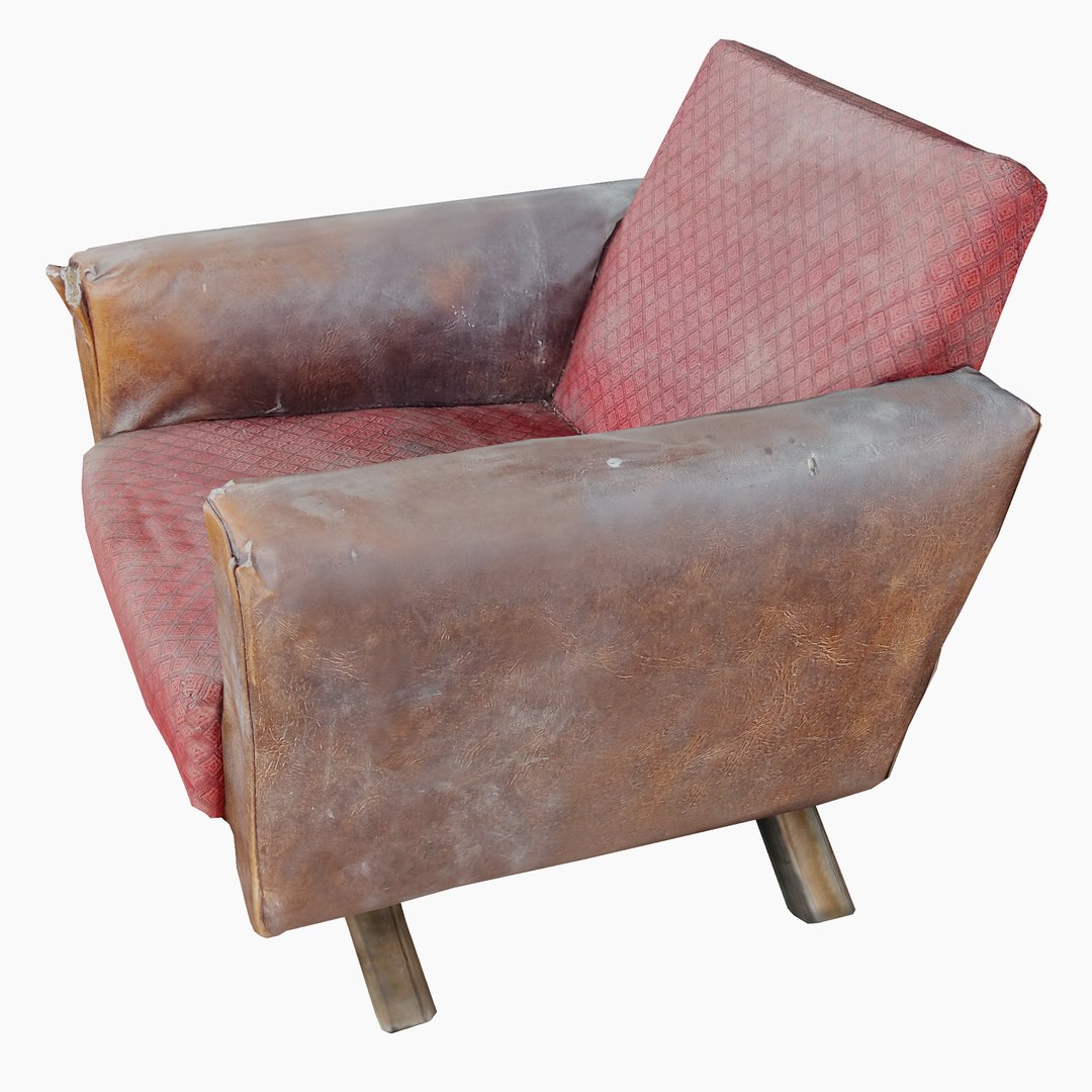 Realistic Old Dirty Armchair 3D - TurboSquid 1809735