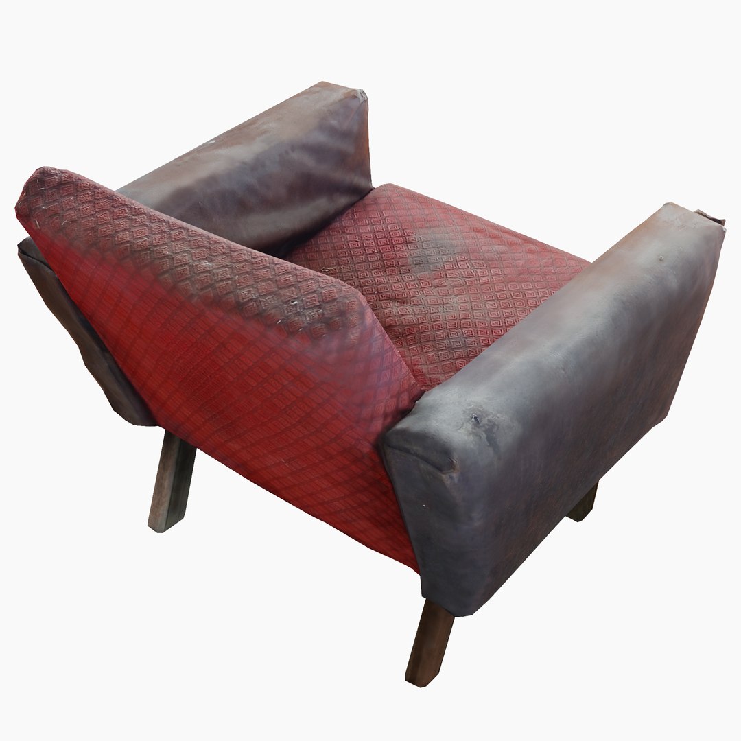 Realistic Old Dirty Armchair 3D - TurboSquid 1809735