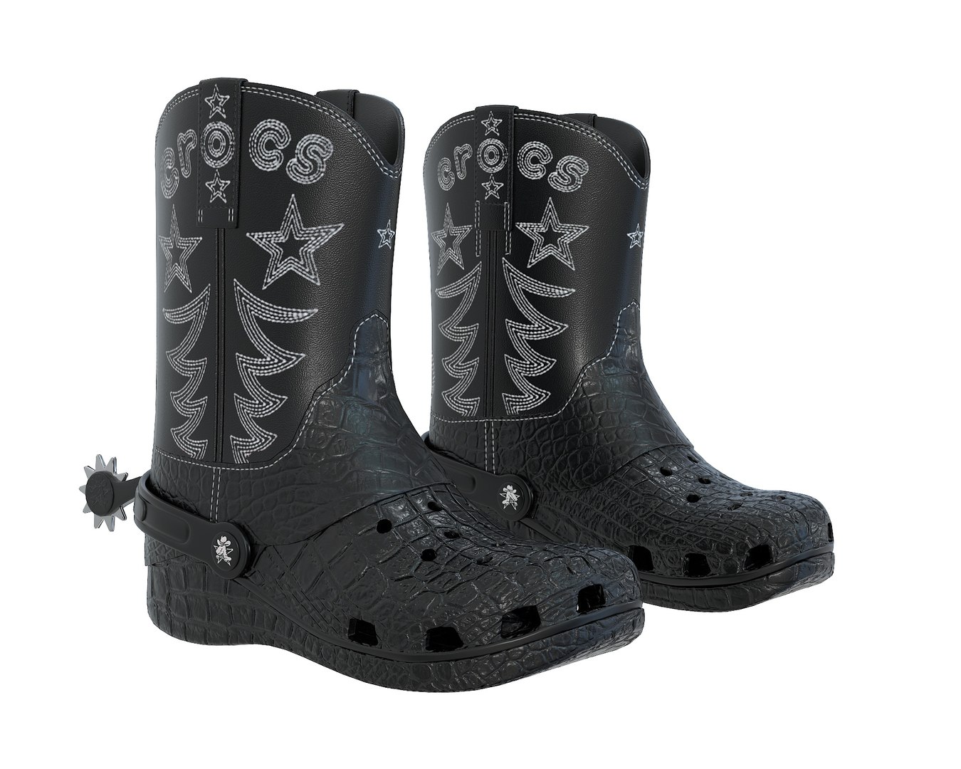 Crocs Classic Cowboy Boots Model - TurboSquid 2163126