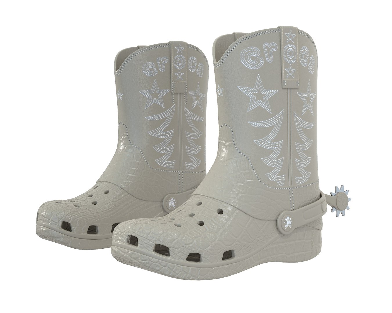 Crocs Classic Cowboy Boots Model - TurboSquid 2163126