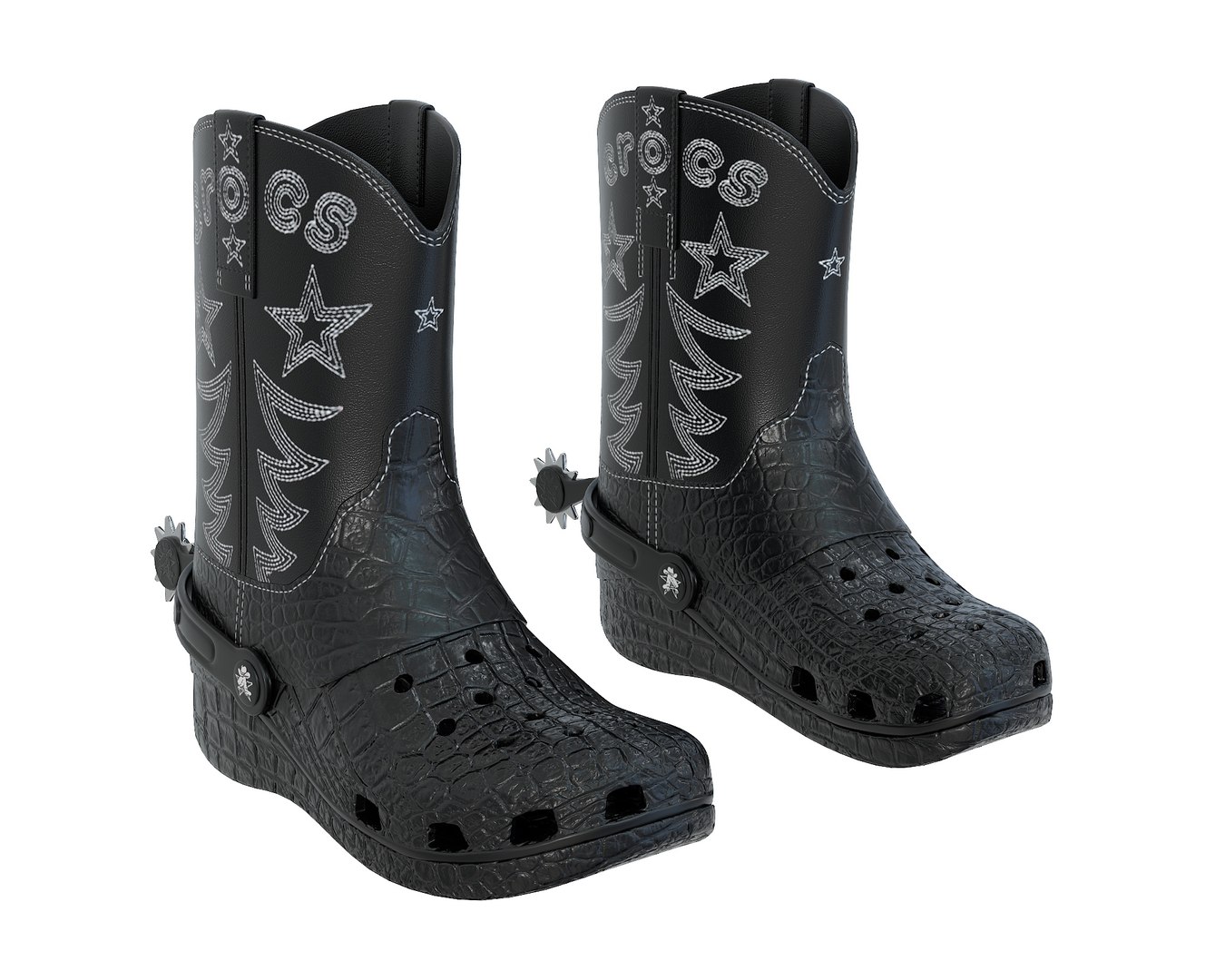 Crocs Classic Cowboy Boots Model - TurboSquid 2163126