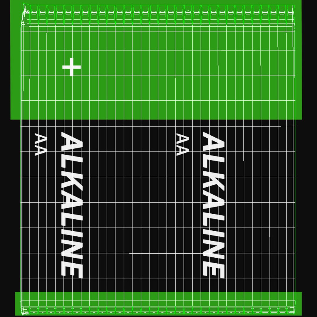 3d Model Aa Batteries