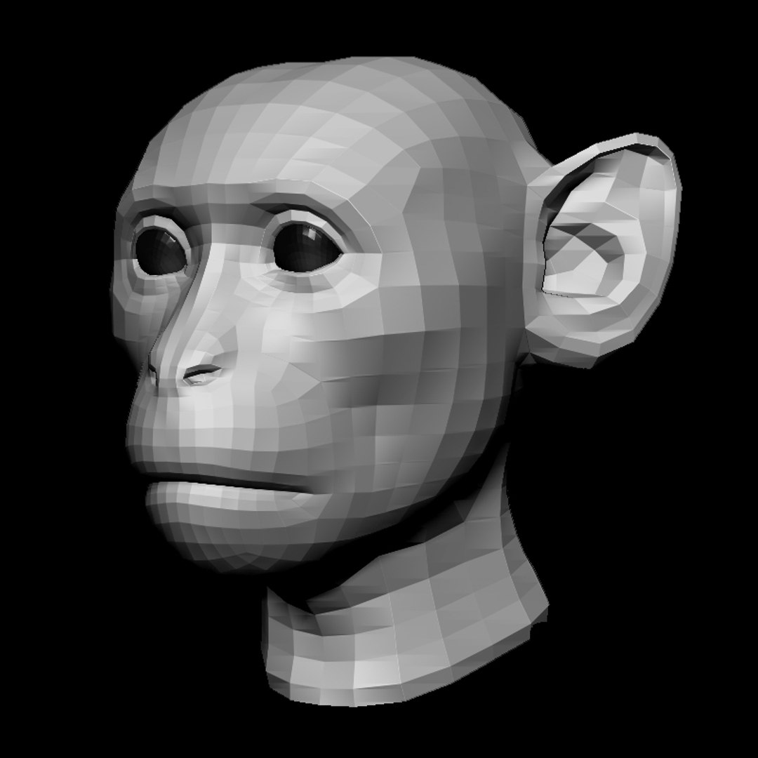 Monkey Head Base Mesh 3D Model - TurboSquid 1430797