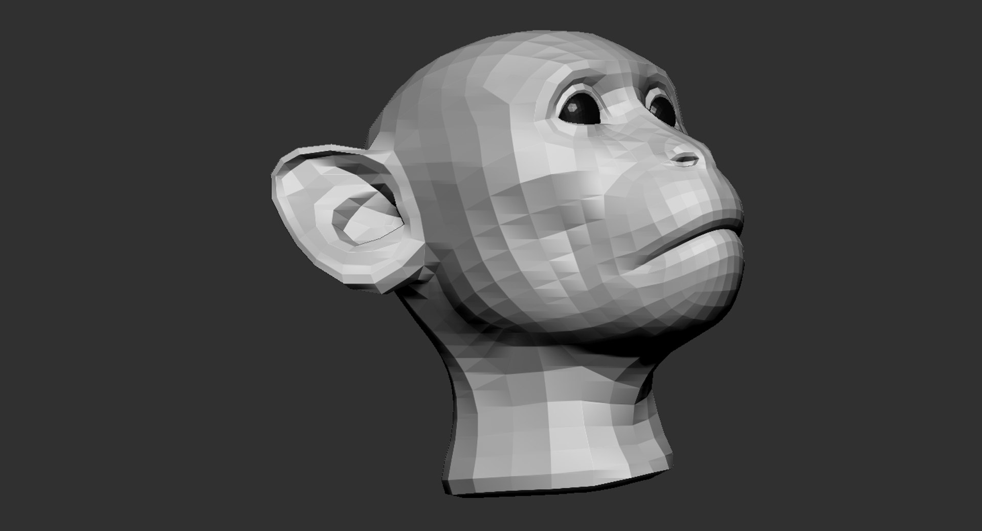 Monkey Head Base Mesh 3D Model - TurboSquid 1430797