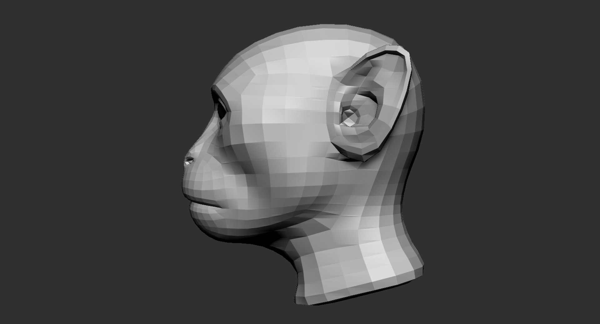Monkey Head Base Mesh 3D Model - TurboSquid 1430797