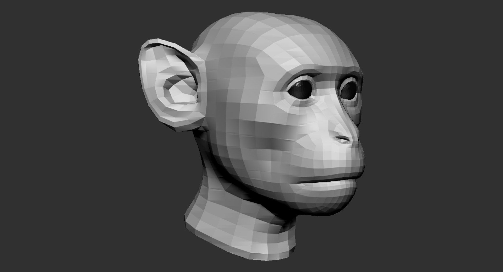 Monkey Head Base Mesh 3D Model - TurboSquid 1430797