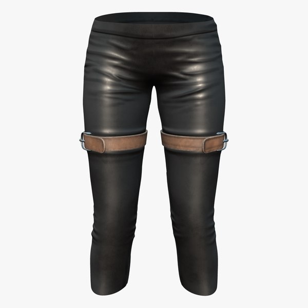 Medieval Black Leather Pants With Thigh Belts 3D 모델 - TurboSquid 2000434