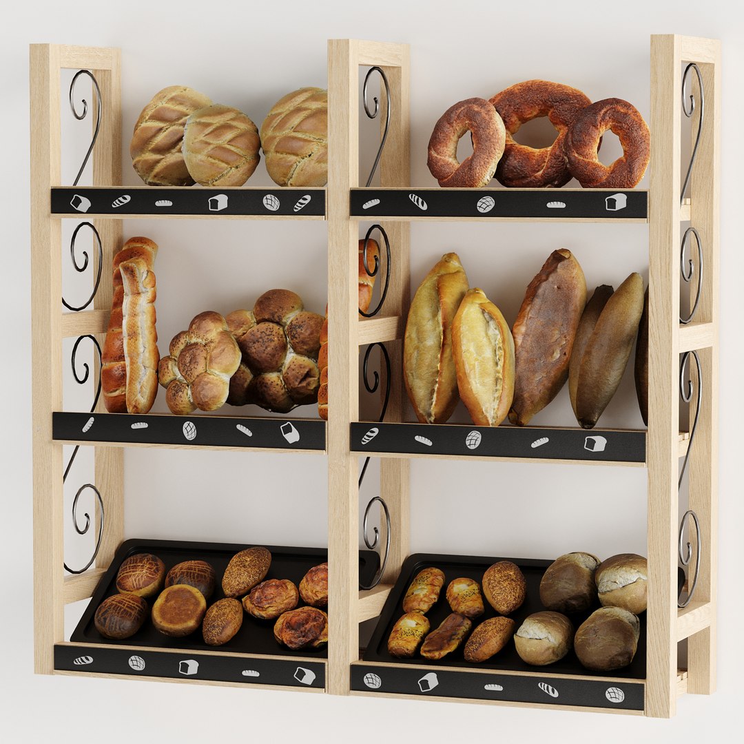 Store Show Case 4 Backery 3D - TurboSquid 2065511