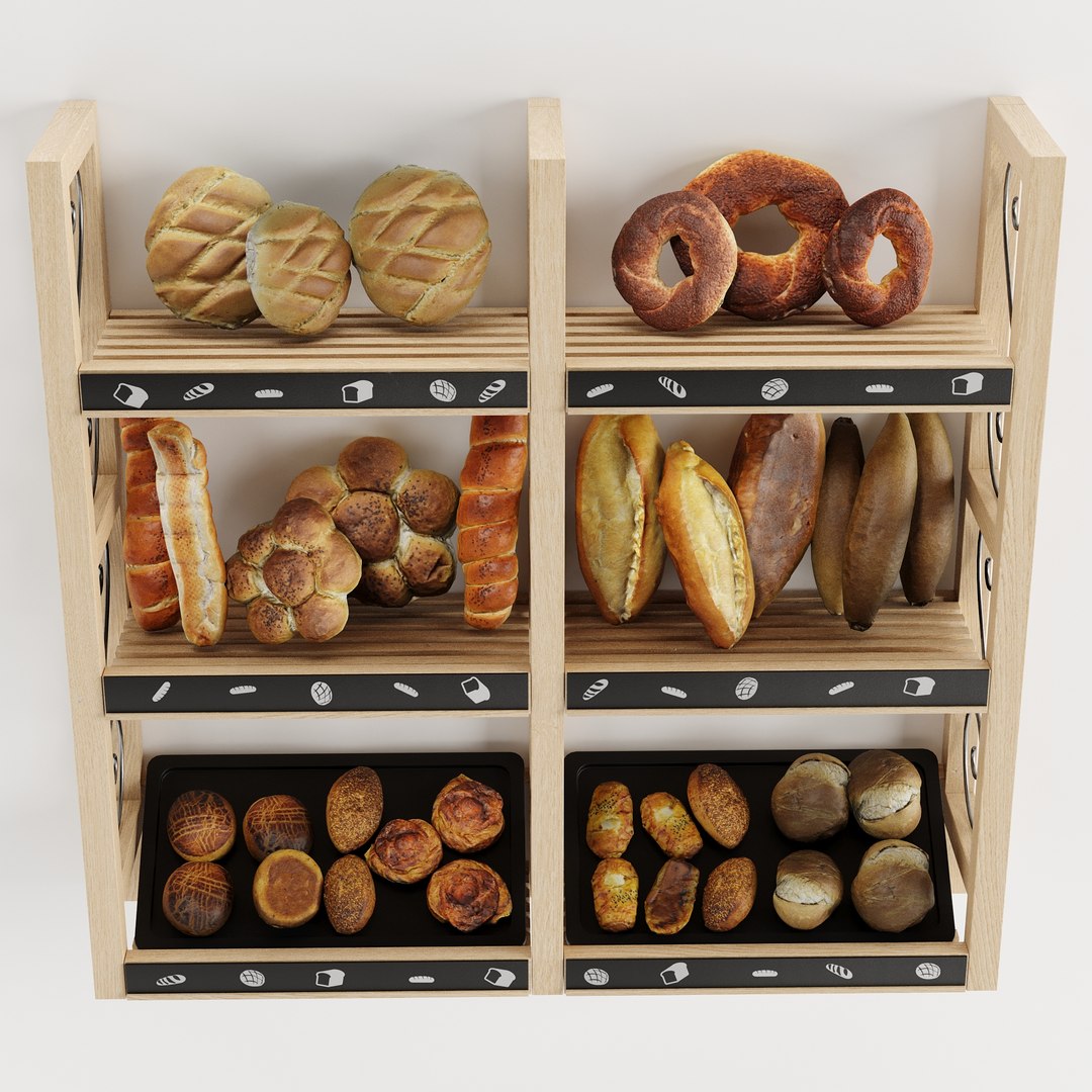 Store Show Case 4 Backery 3D - TurboSquid 2065511