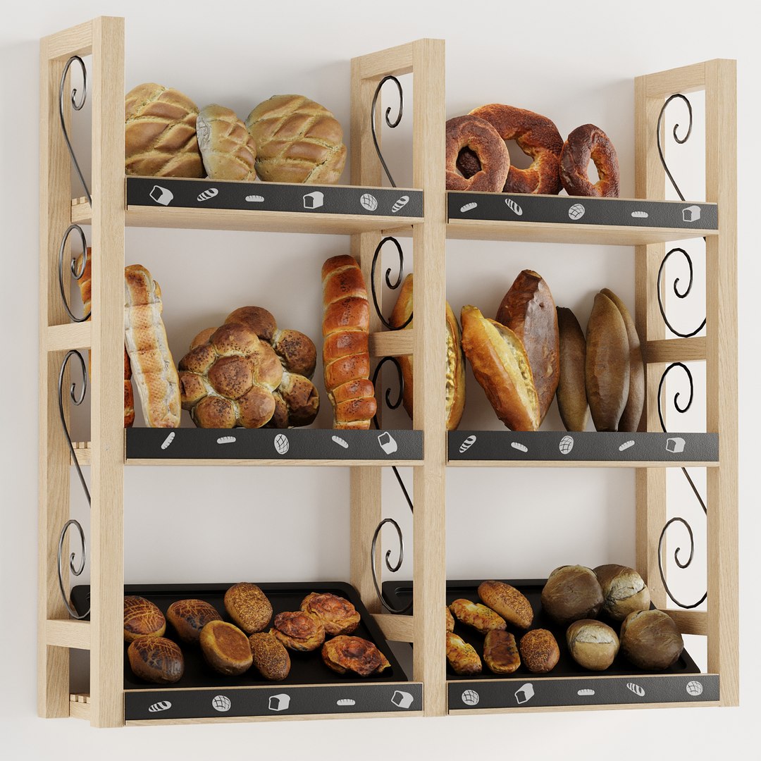 Store Show Case 4 Backery 3D - TurboSquid 2065511