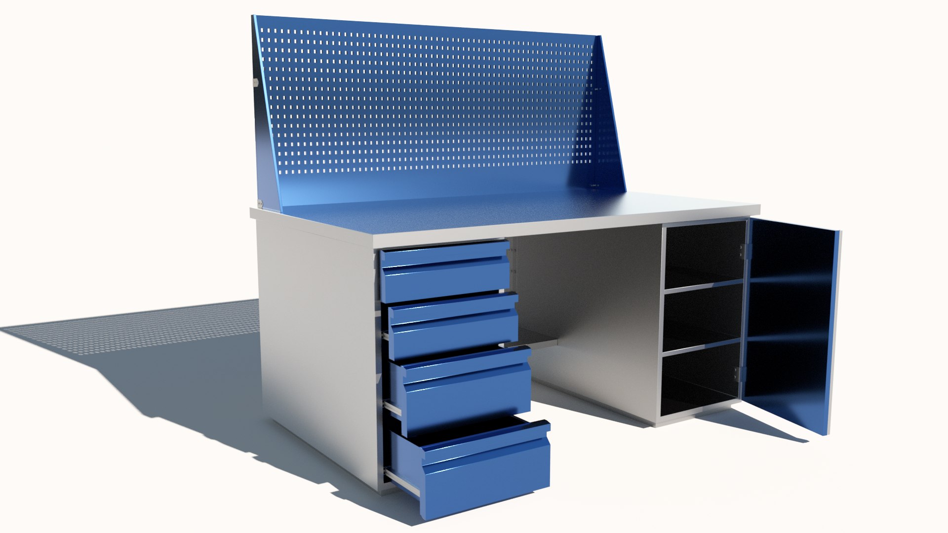 3D Industrial Table Model - TurboSquid 1534193