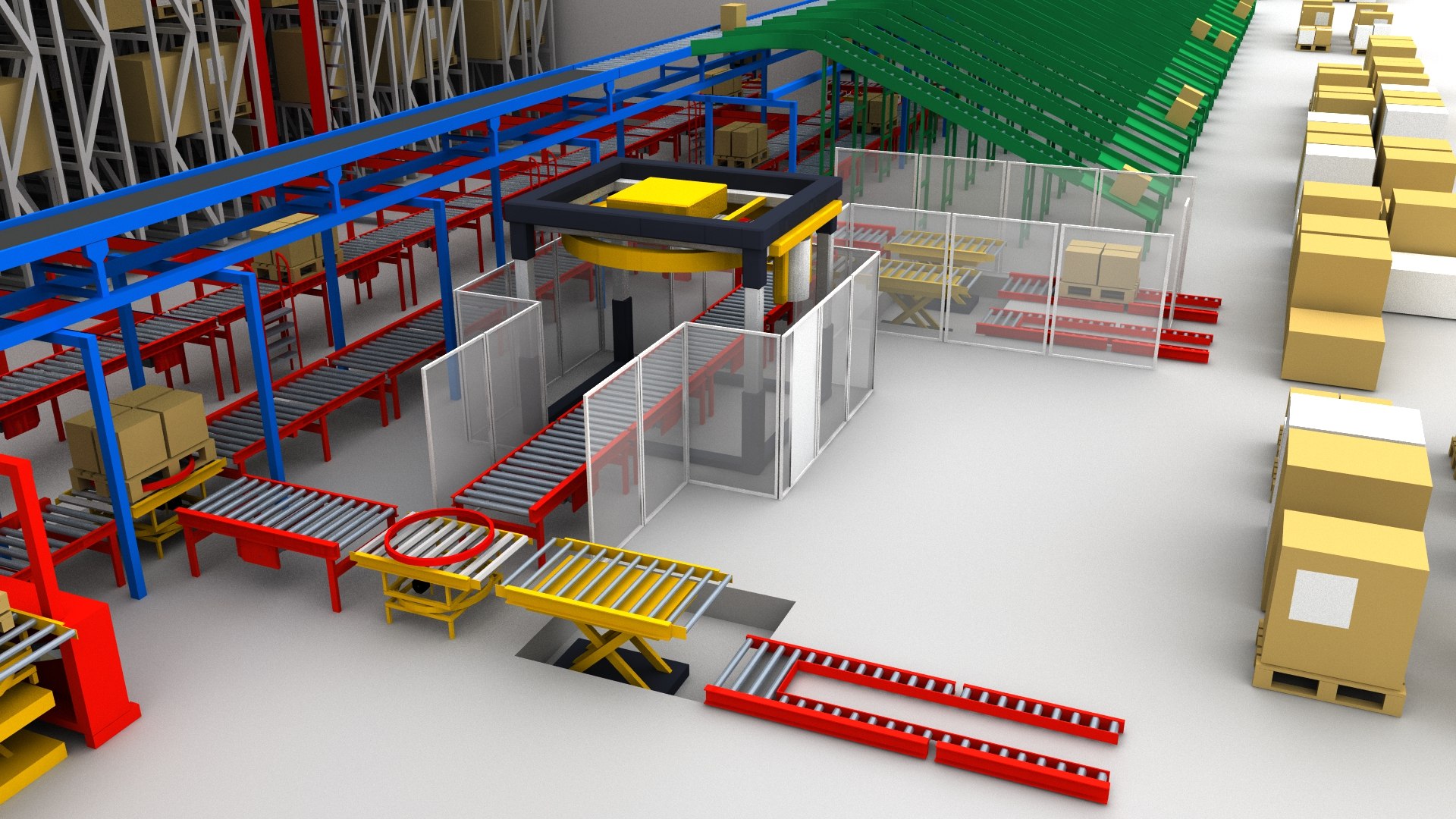 3D Model Warehouse Conveyors Cranes - TurboSquid 1474083
