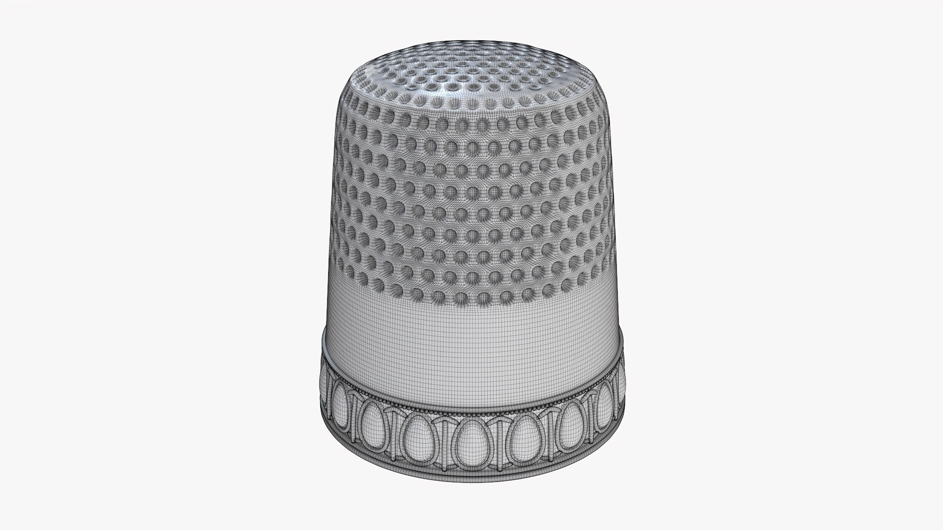 Vintage Metal Thimble 3D - TurboSquid 1786139
