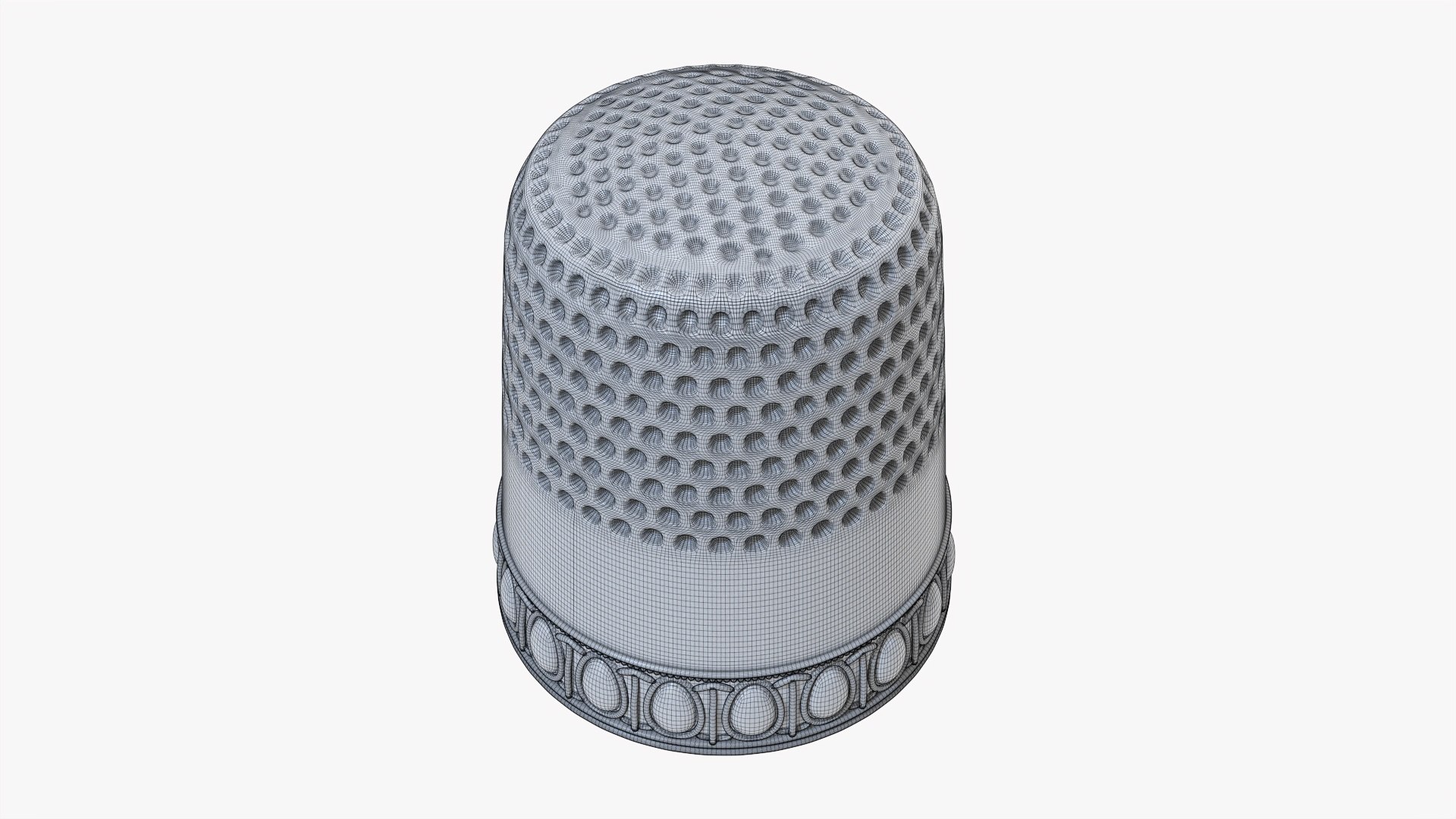 Vintage Metal Thimble 3D - TurboSquid 1786139