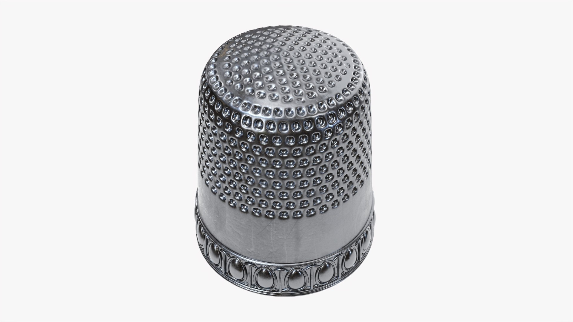 Vintage Metal Thimble 3D - TurboSquid 1786139