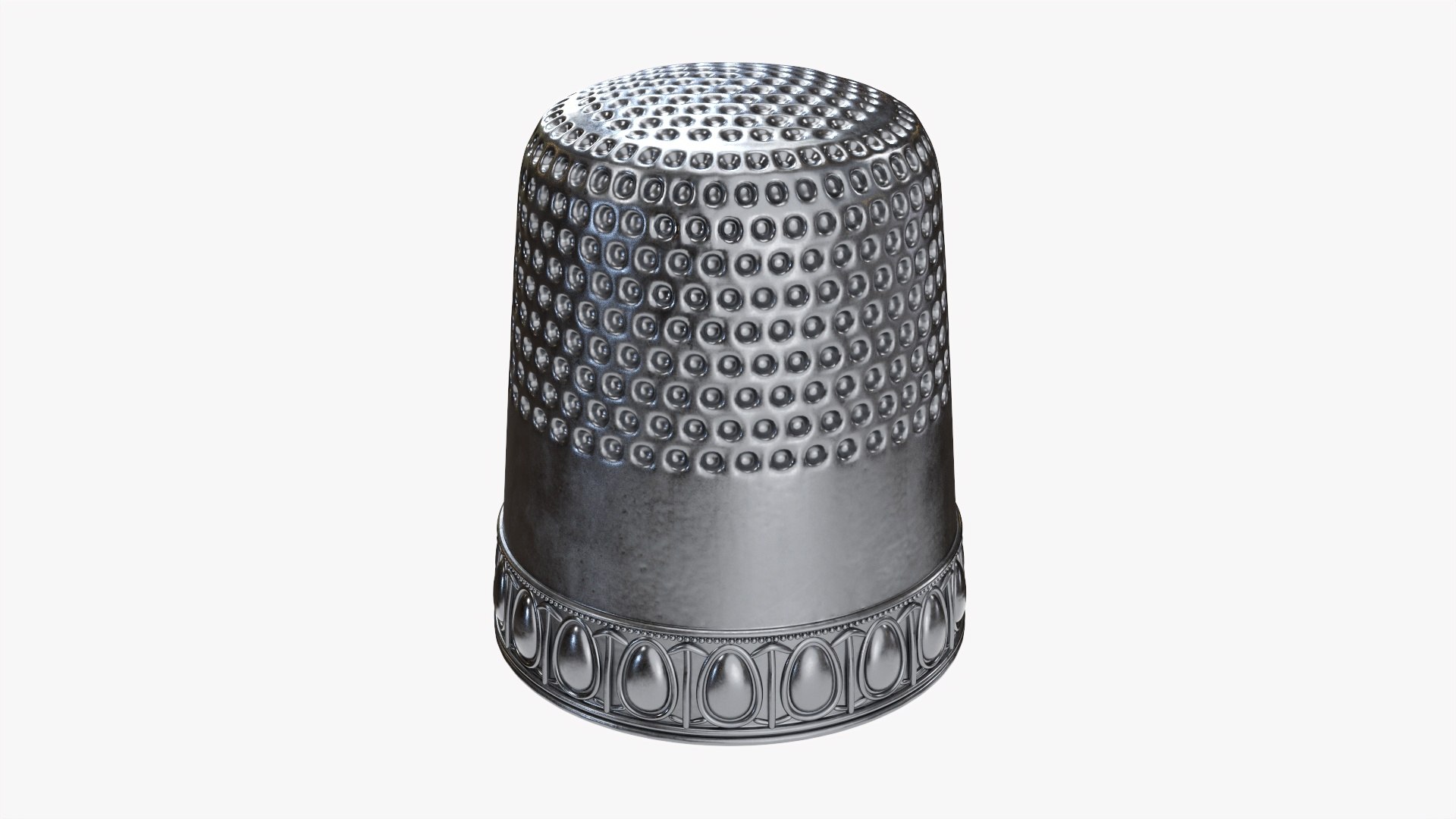 Vintage Metal Thimble 3D - TurboSquid 1786139