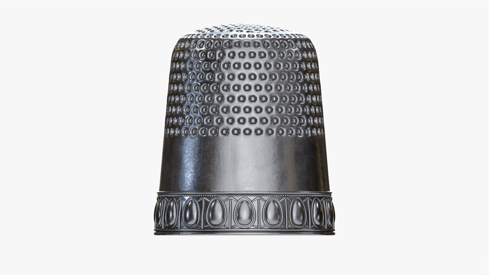 Vintage Metal Thimble 3D - TurboSquid 1786139
