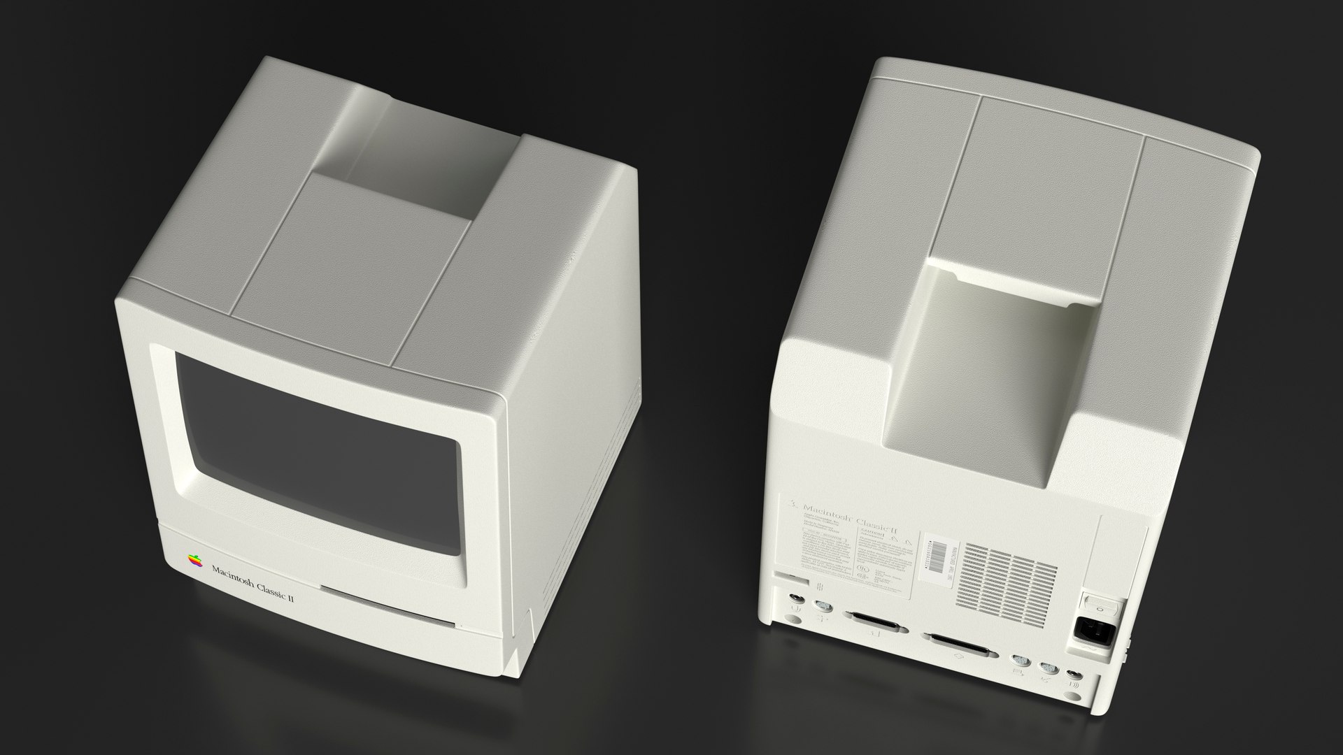 3D Model Vintage Apple Macintosh Classic II Computer - TurboSquid 2211426