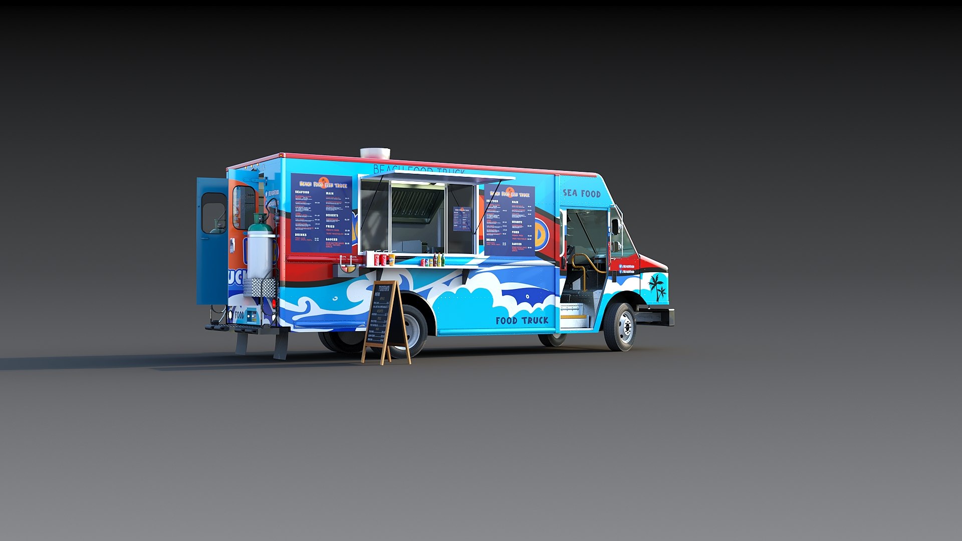 3D Food truck step van - TurboSquid 2084742