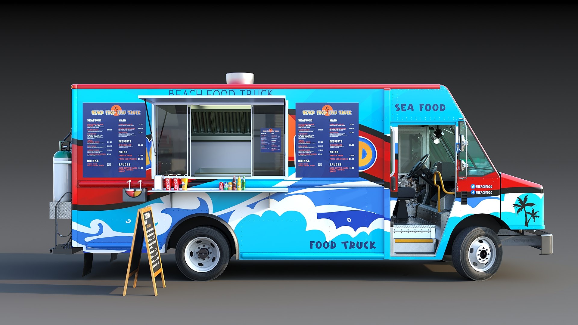 3D Food truck step van - TurboSquid 2084742