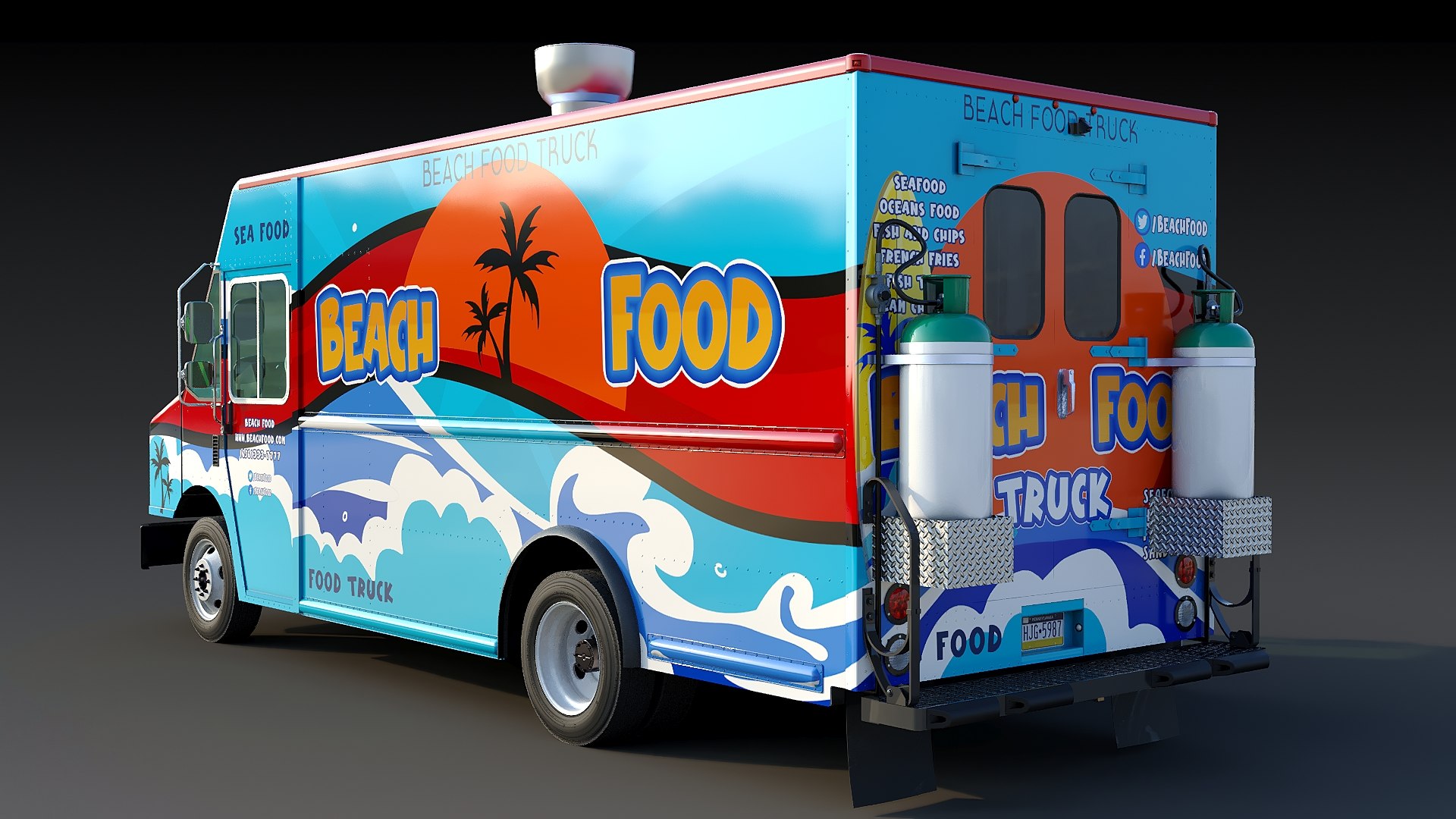 3D Food truck step van - TurboSquid 2084742