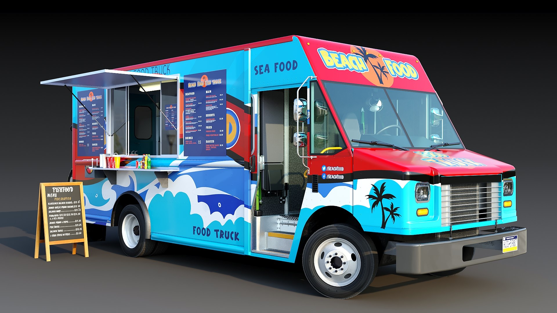 3D Food truck step van - TurboSquid 2084742