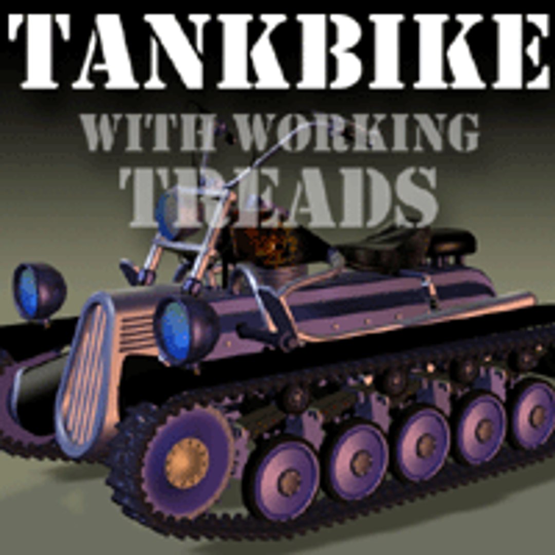 Tankbike Tank Treads Bike 3d Model