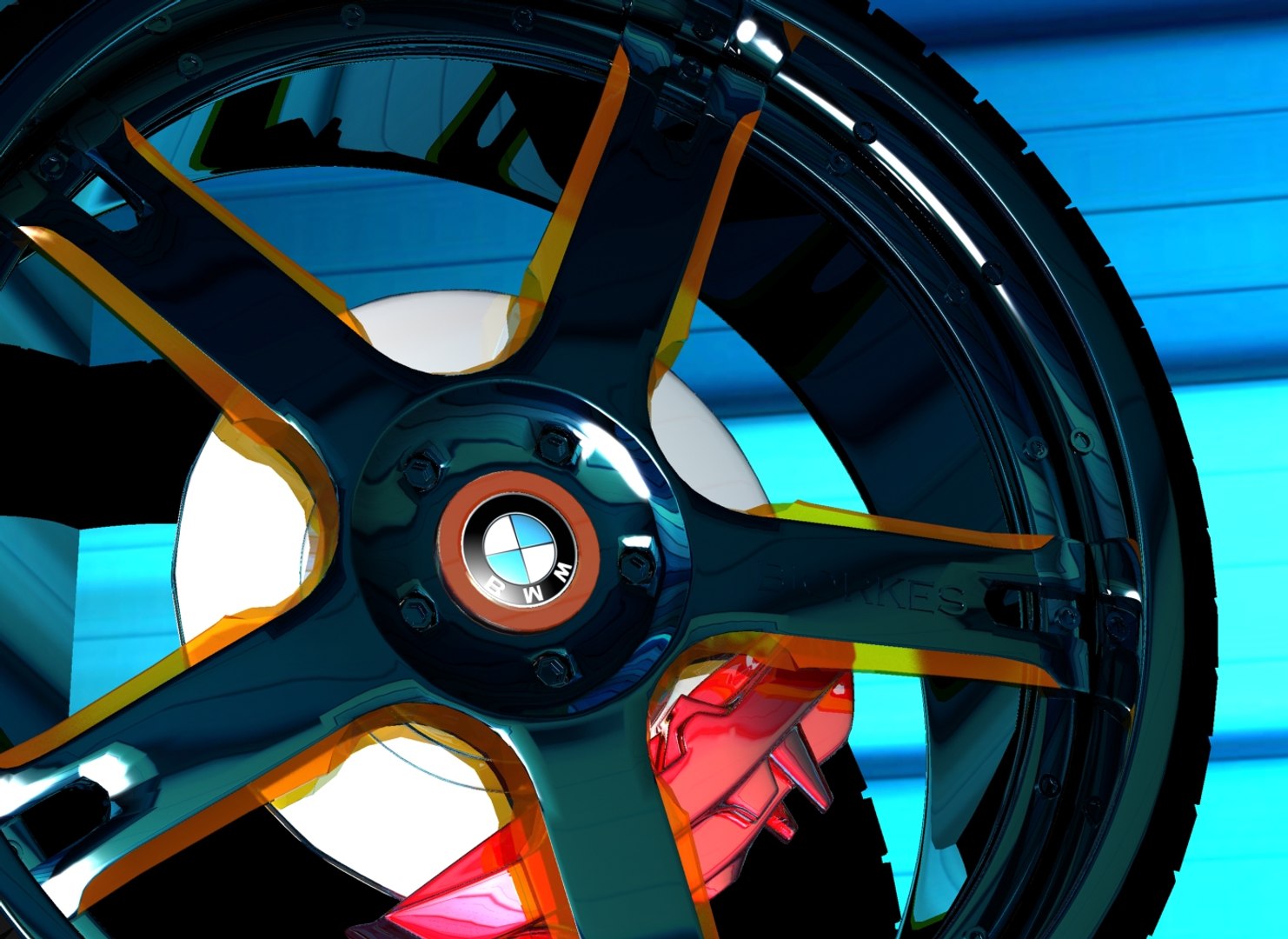 3d model of tuning wheel rim chameleon