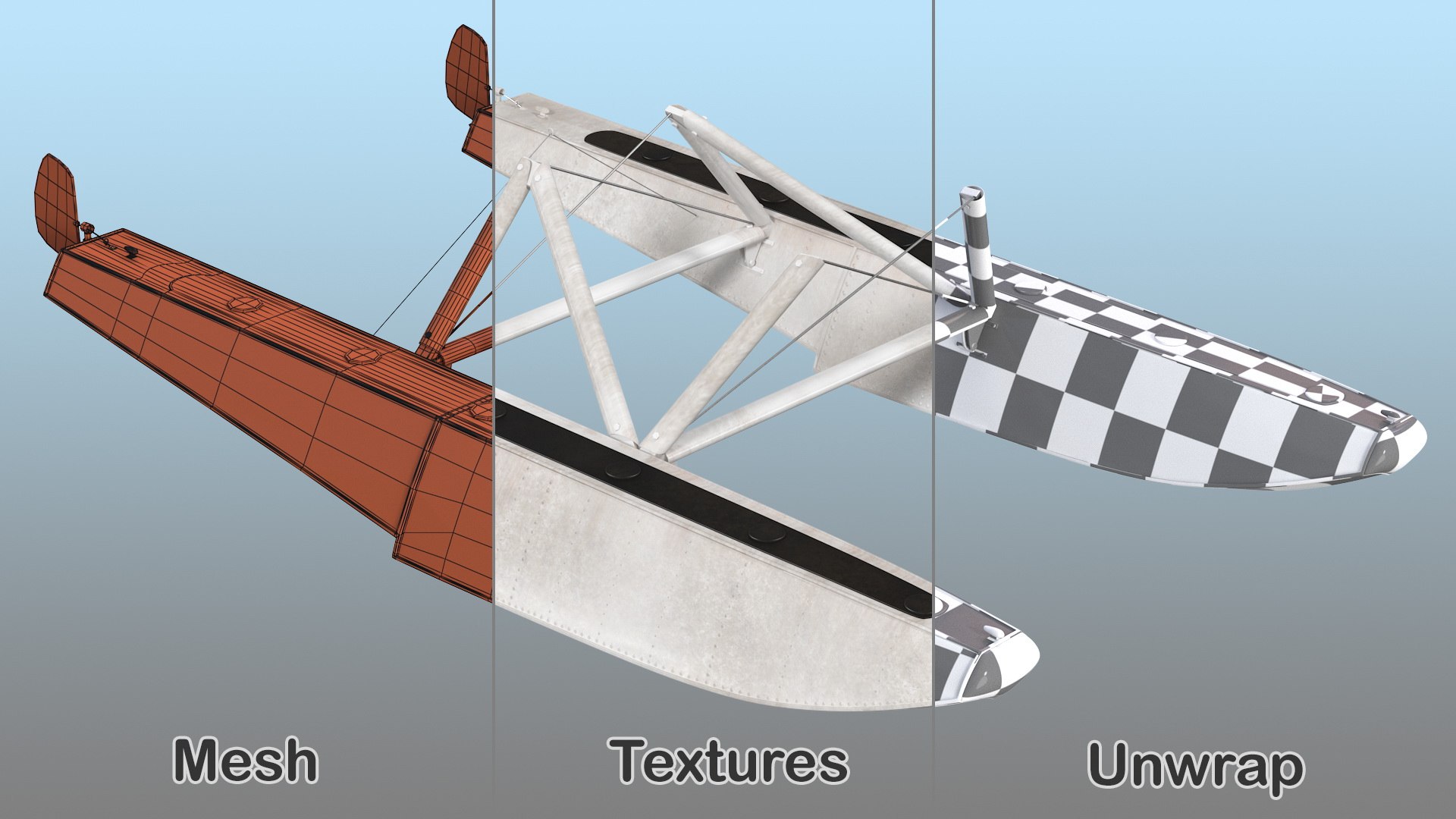 3D seaplane floats planes - TurboSquid 1545703
