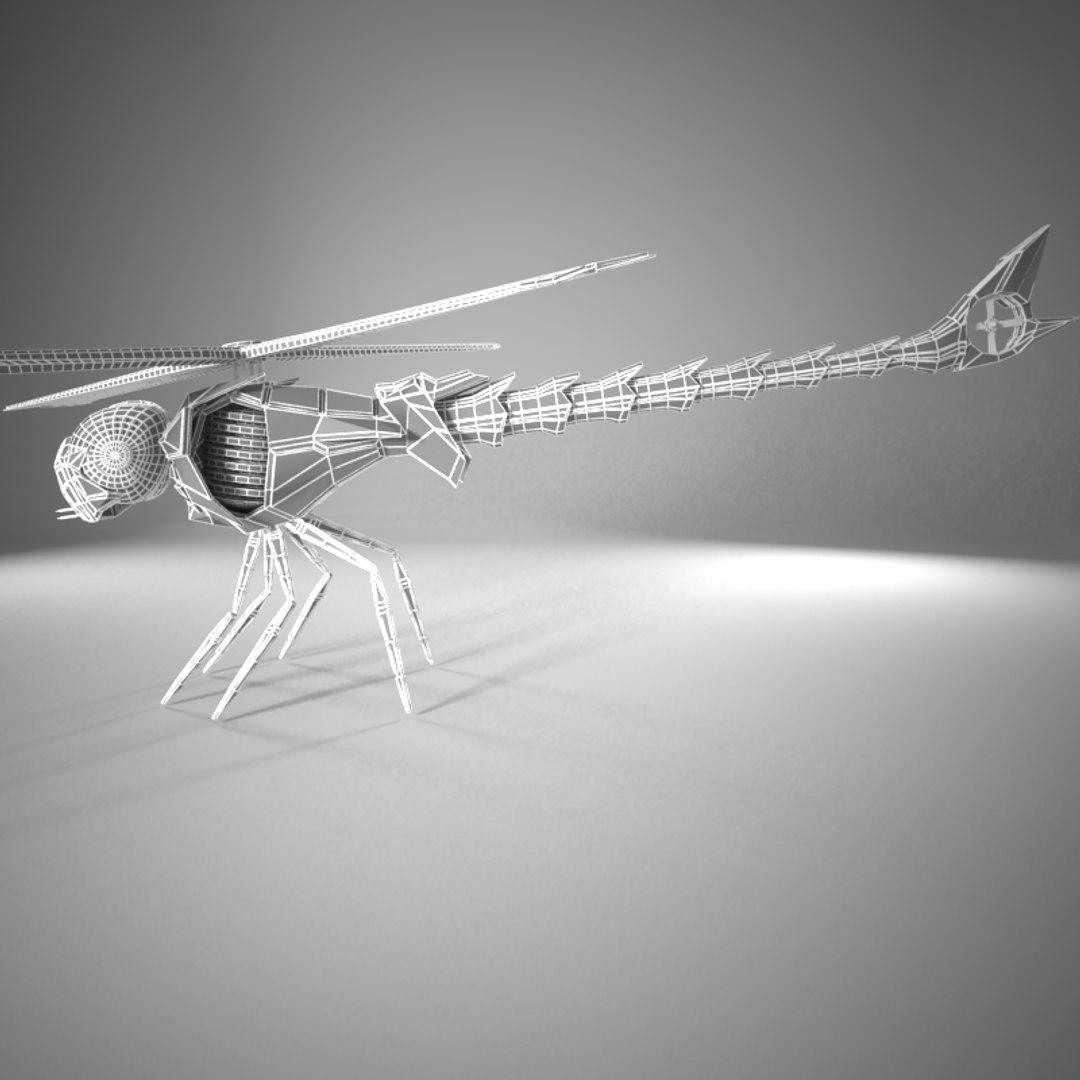 Helicopter Dragonfly Fly 3d Max