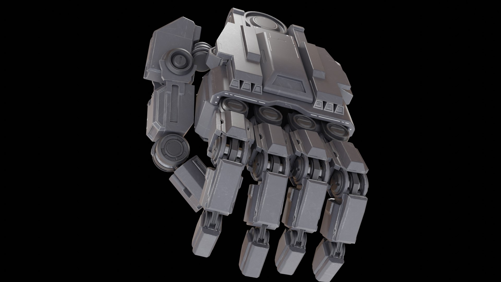 3D Mechanical hand rigged - TurboSquid 2168316