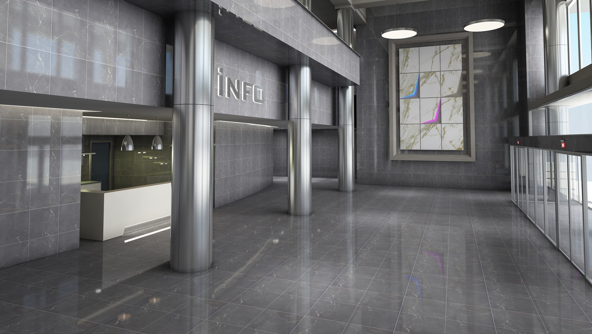 3D Lobby Interior - TurboSquid 1971502