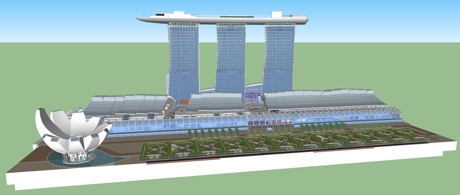 Marina Bay Sands Singapore 3D Model - TurboSquid 2292998