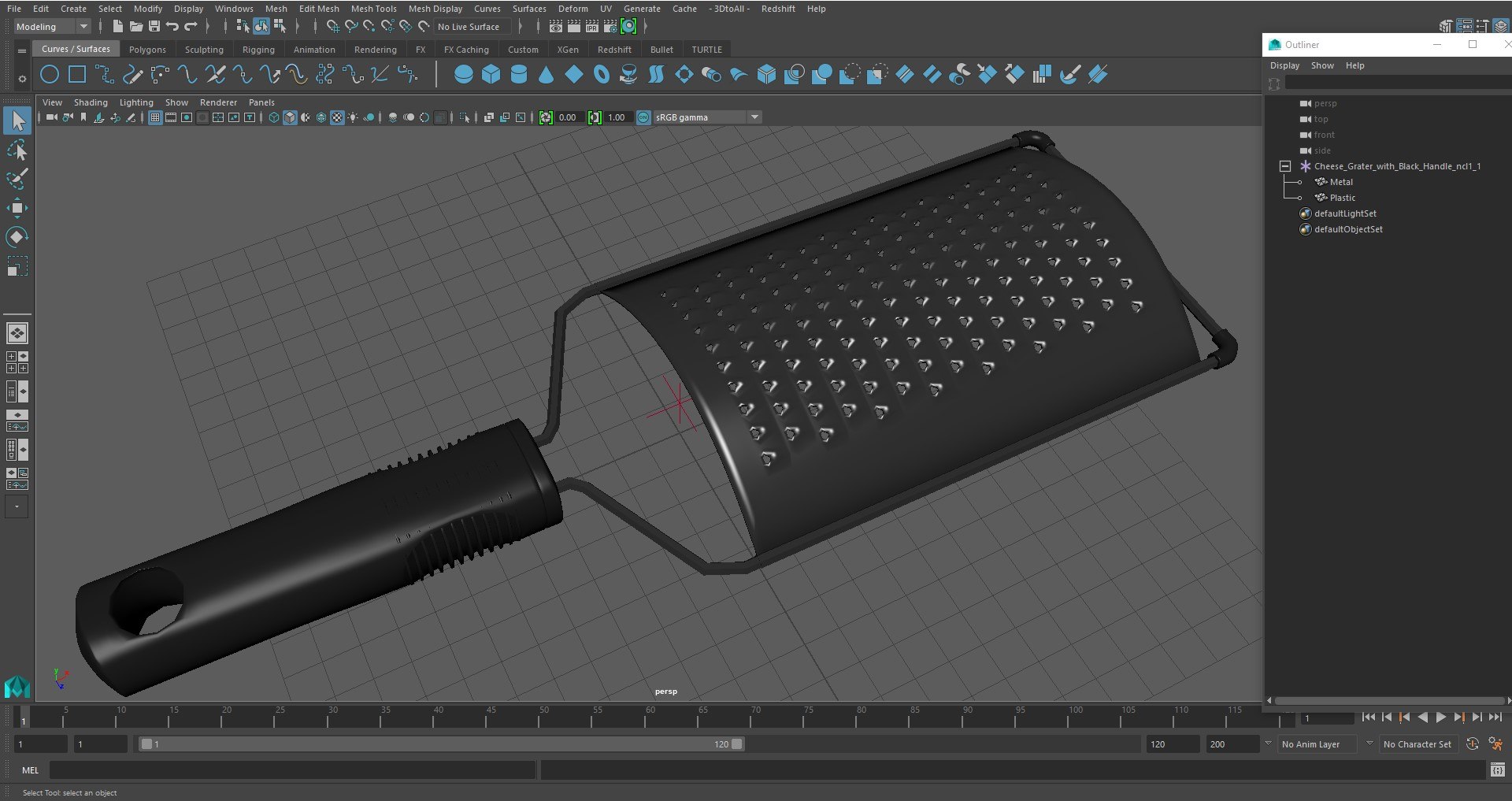 3D Model Cheese Grater With Black Handle - TurboSquid 2143530
