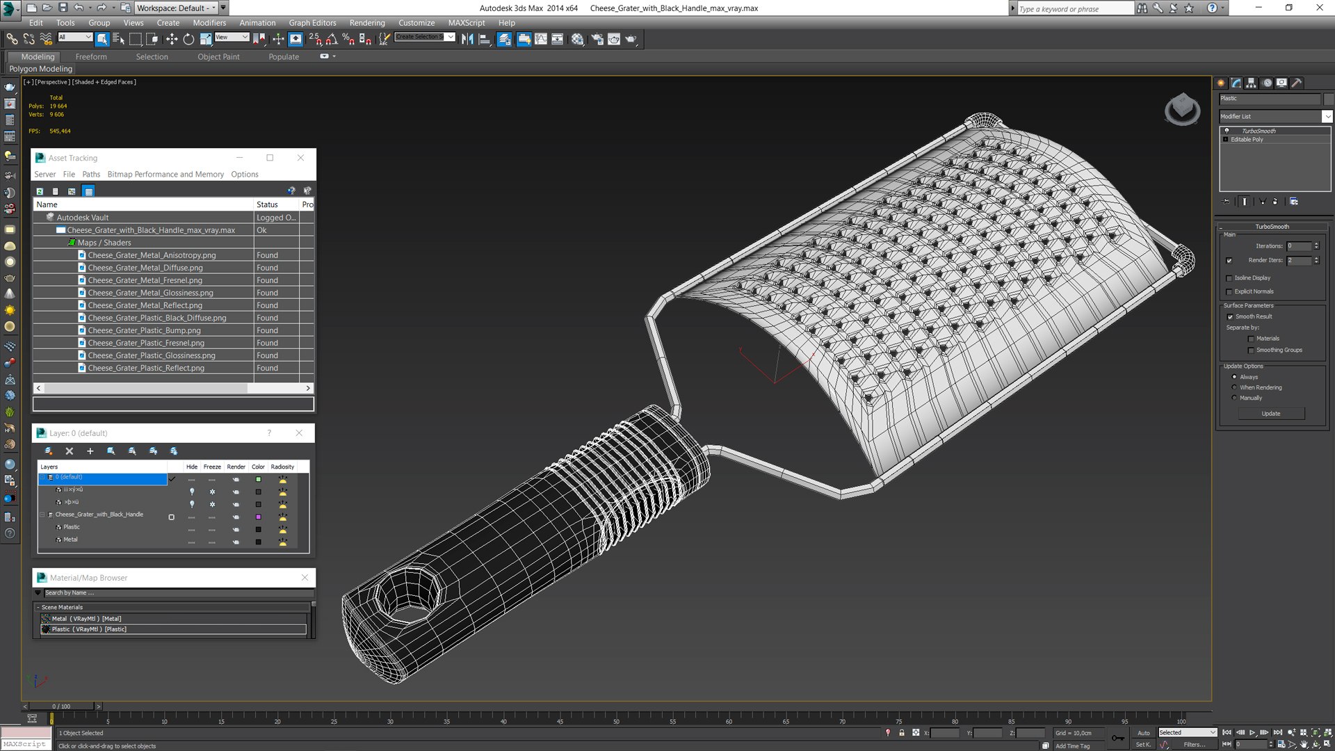 3D Model Cheese Grater With Black Handle - TurboSquid 2143530