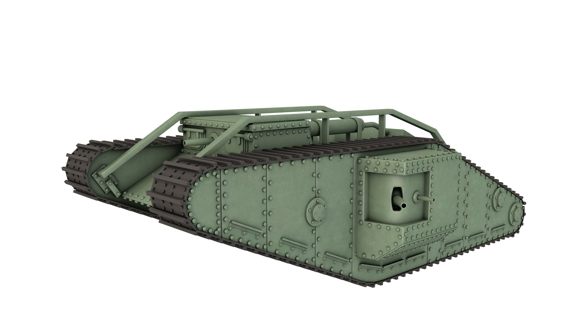 3D Tank MK 4 Model - TurboSquid 2339225