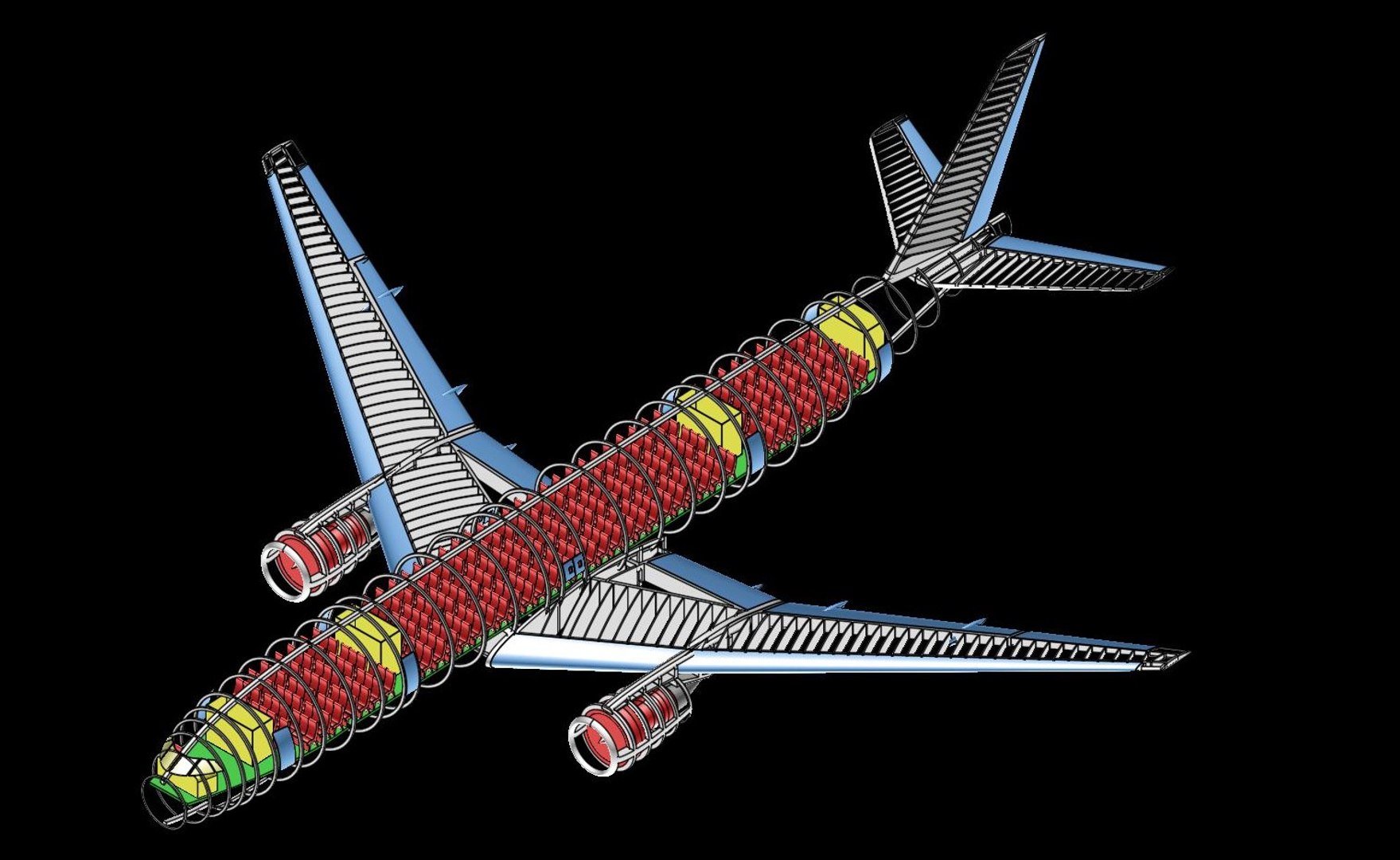 China-russia Aircraft Solid Assembly 3D Model - TurboSquid 1404230