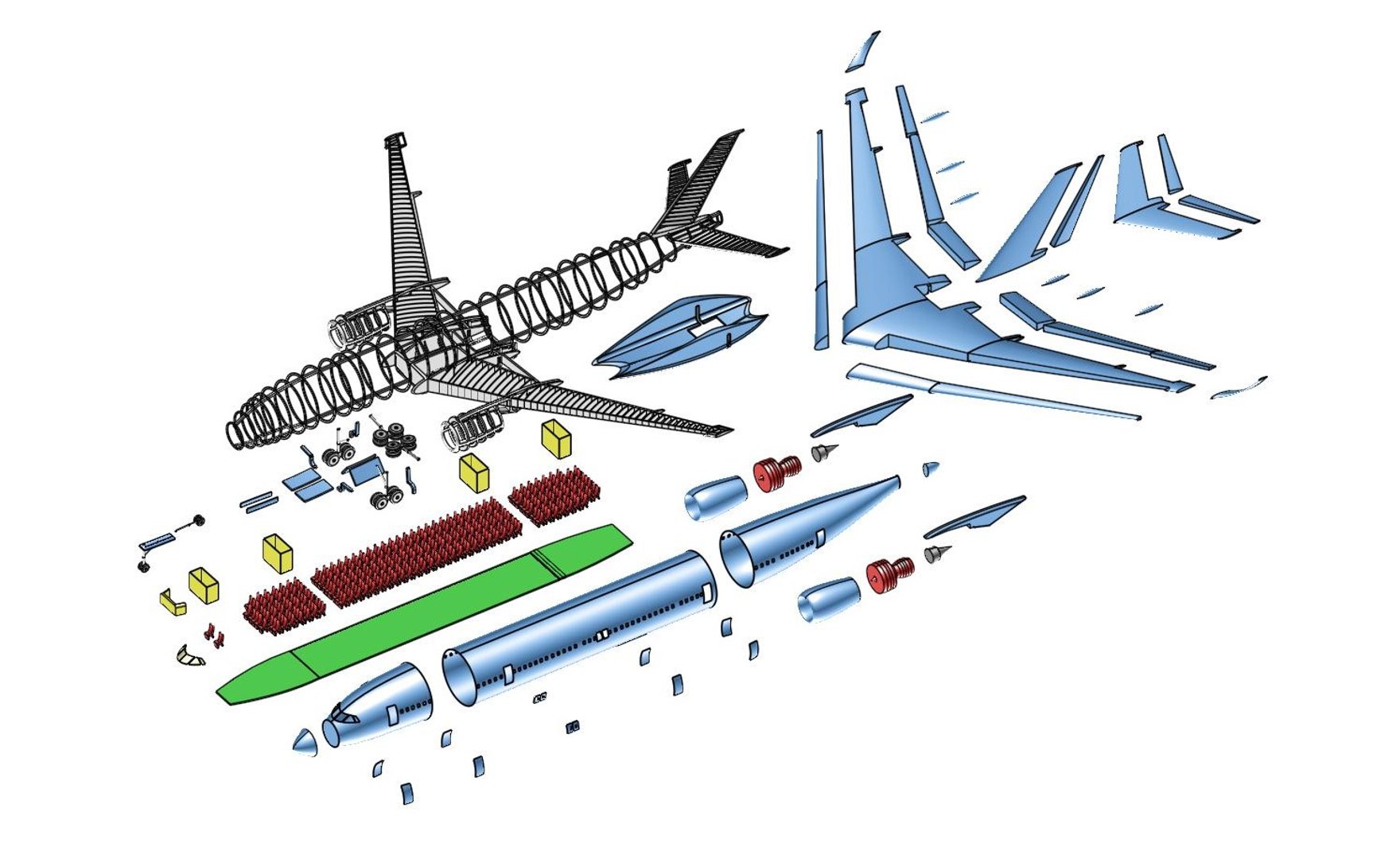 China-russia aircraft solid assembly 3D model - TurboSquid 1404230