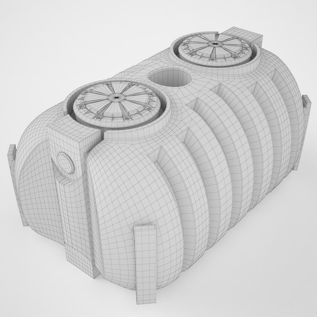 3D Model Low Profile Plastic Septic Tank 05 - TurboSquid 2058784