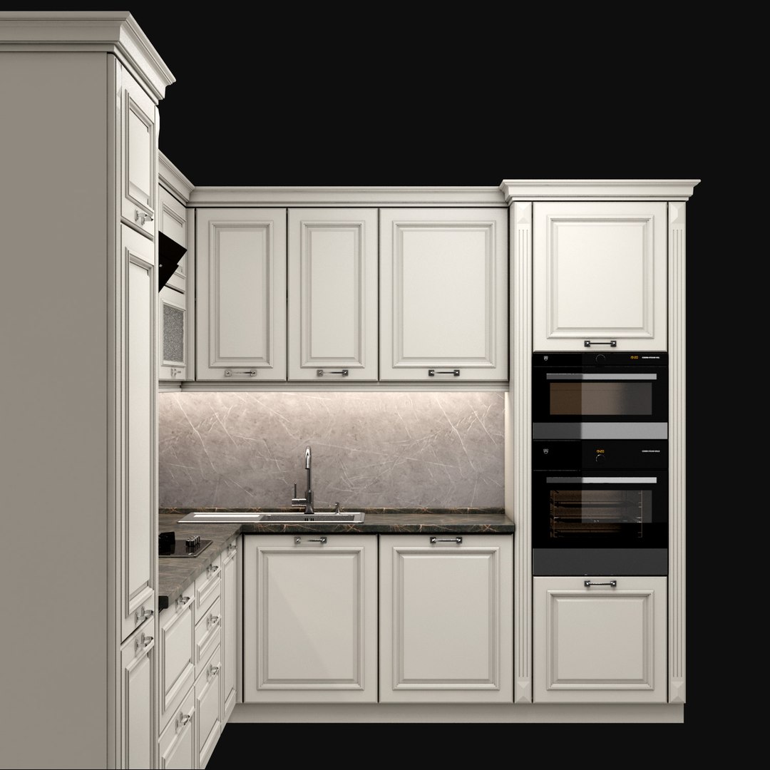 Corner Kitchen 3D Model - TurboSquid 1487153
