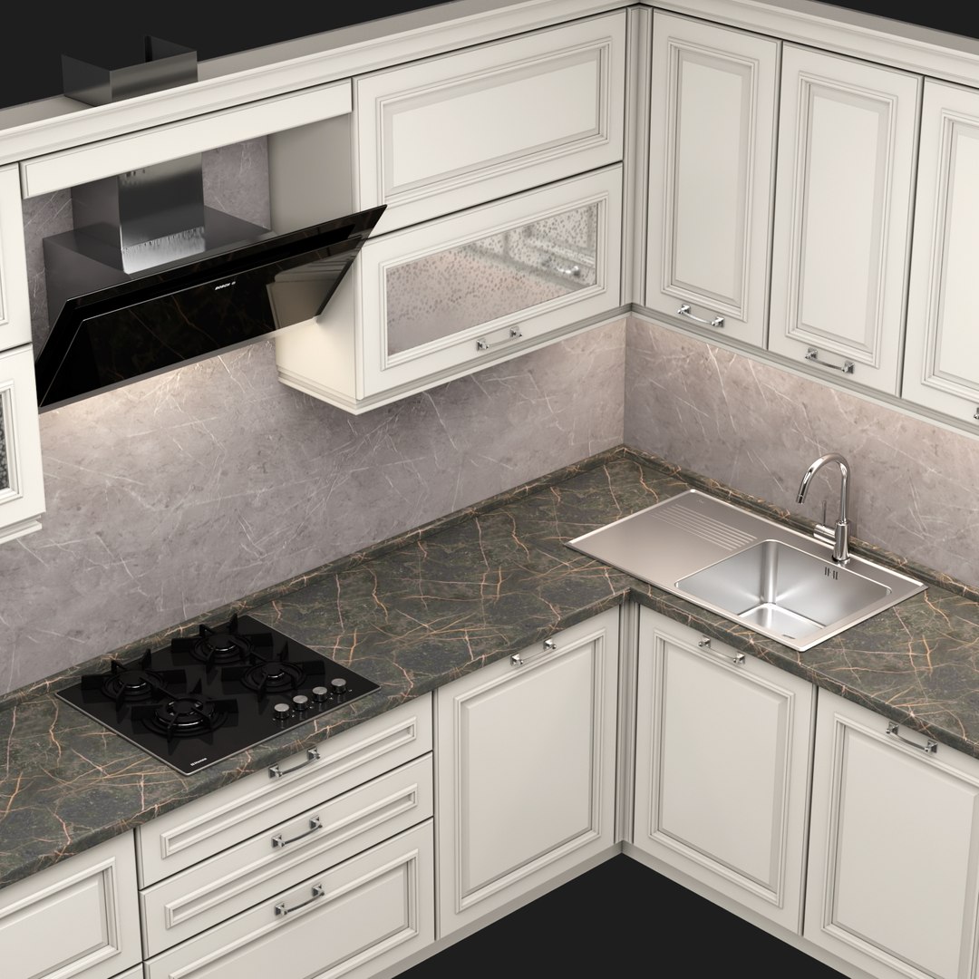 Corner Kitchen 3D Model - TurboSquid 1487153