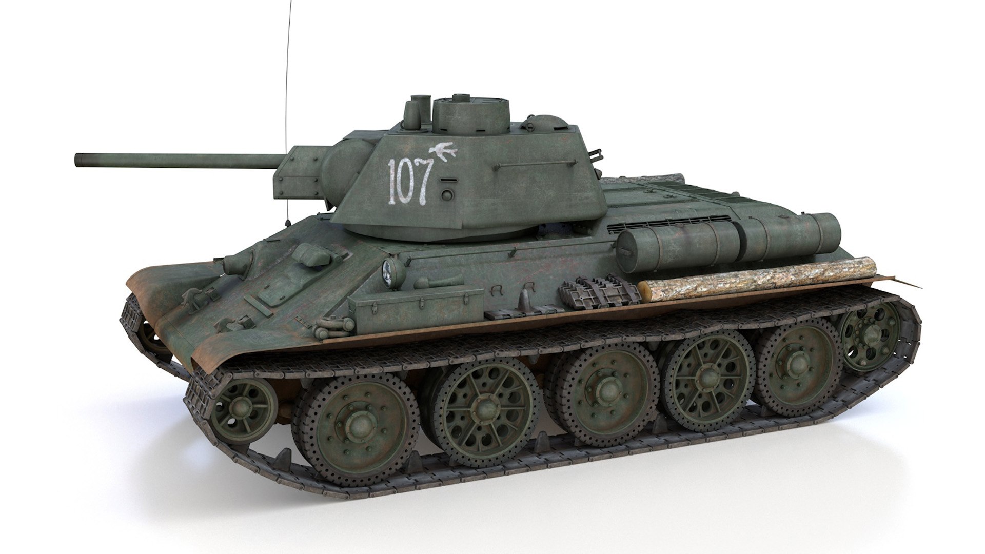 3D OT-34-76 - Soviet Flamethrower Tank - 107 - TurboSquid 1720677